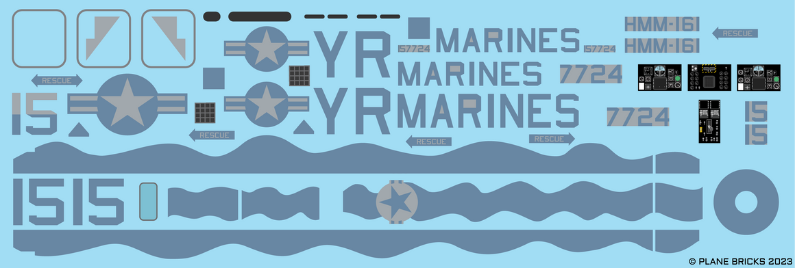 CH-46 Sea Knight Decals – Plane Bricks