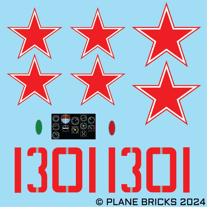 MiG-15 Decals (Russian Markings) – Plane Bricks